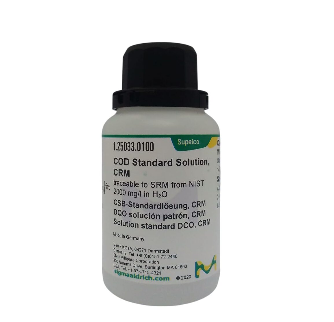 MERCK 125033 COD Standart Solüsyon CRM 100 mL – Ersu Laboratuvar ...