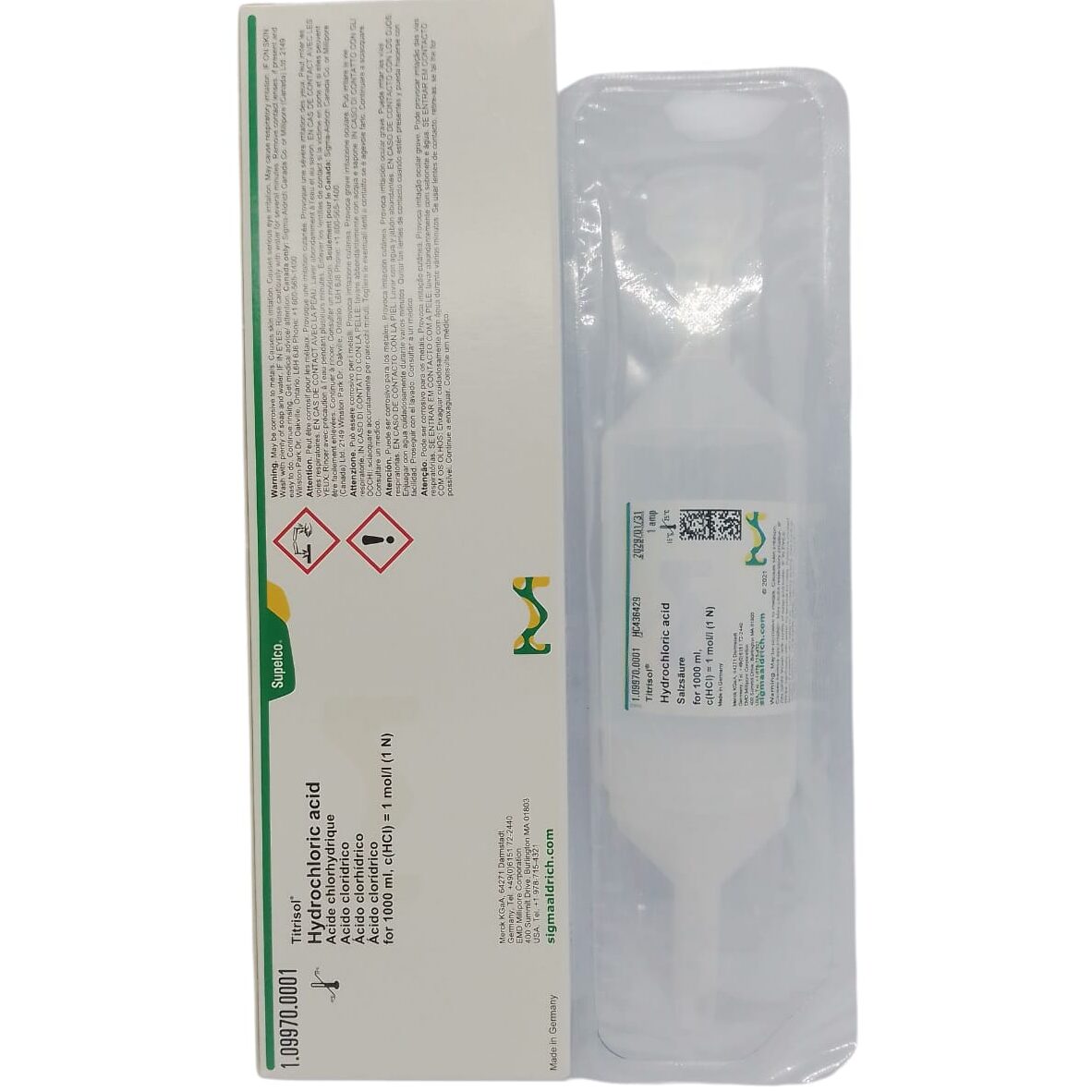 MERCK 109970 Hydrochloric acid (1N) Titrisol – Ersu Laboratuvar ...